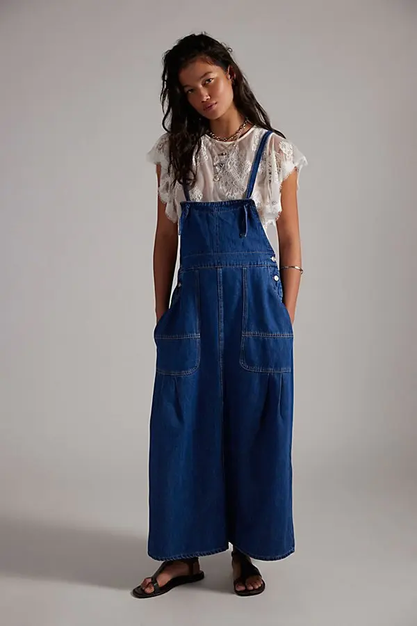 Free People We The Free Arabella Denim One-Piece Skirtall In